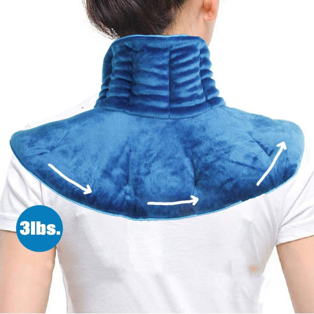 Therapeutic Weighted Neck and Shoulder Wrap with Clay Beads and Lavend ...