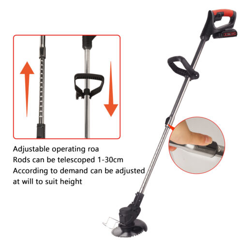 Cordless Grass Trimmer Lawn Electric Whipper Snipper Strimmer 16 Blade ...