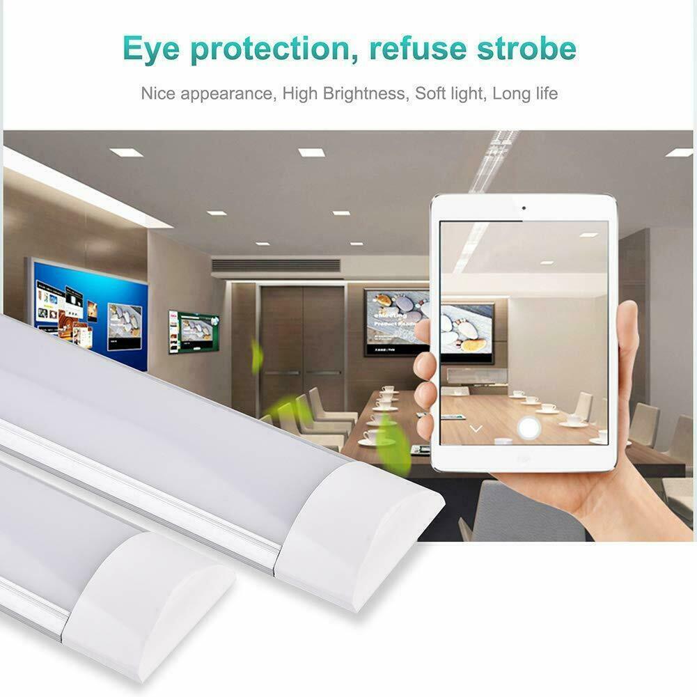 5× 90CM LED Slim Ceiling Batten Tube Light 30W Fluorescent Bar Lamp Co ...