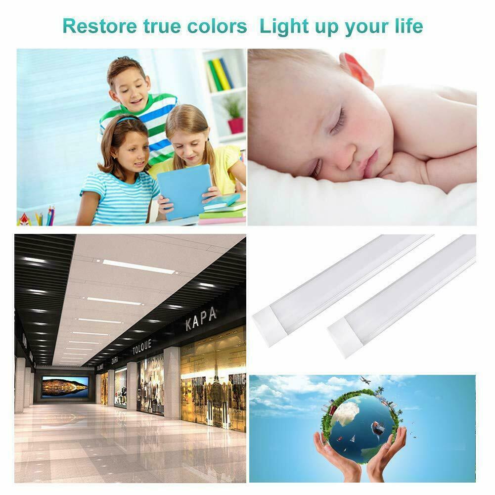 5× 90CM LED Slim Ceiling Batten Tube Light 30W Fluorescent Bar Lamp Co ...